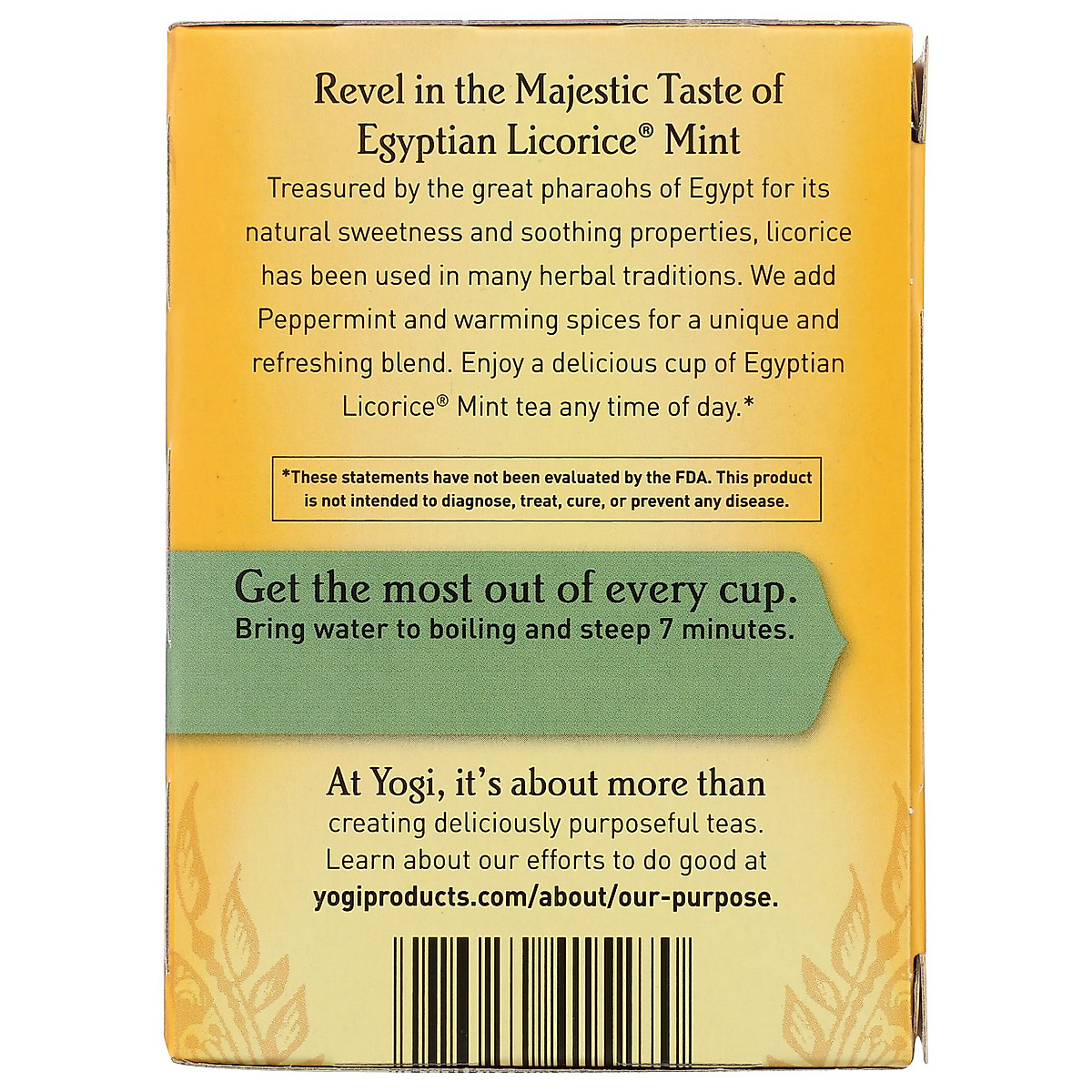 Yogi Tea, Egyptian Licorice Mint, 16 Count