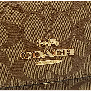 Coach Women's Mini Brynn Crossbody Bag (Signature Canvas - Khaki - Chalk)