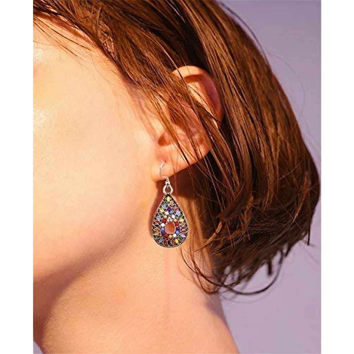 1 Pair Dangle Earrings Vintage Drop Earring Handmade Bohemian Teardrop Earrings