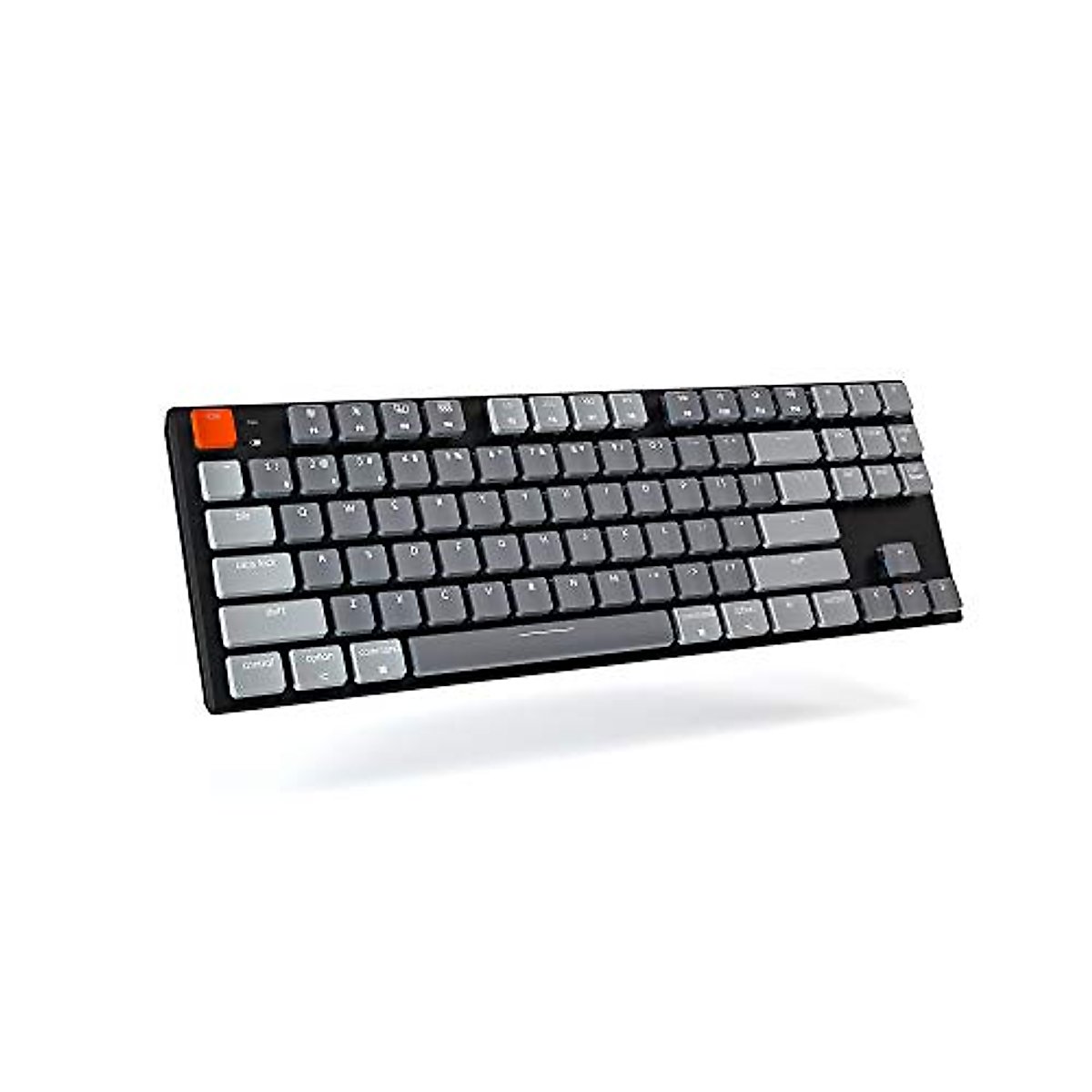 Keychron K13 87 Key Ultra-Slim Wireless Bluetooth/USB Wired TKL Tenkeyless Mechanical Gaming Keyboard, RGB LED Backlit Low Profile Blue Switches for Mac Windows, N-Key Rollover, Version 5