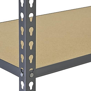 Muscle Rack UR361860-P 4-Tier Steel Shelving Unit 36" Wx18 Dx60 H in Gray