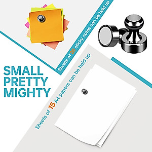 Pack of 8 Fridge Magnets Adult Refrigerator Magnets Strong Black Push Pin Magnets Small Magnets for Office Kitchen Decorative