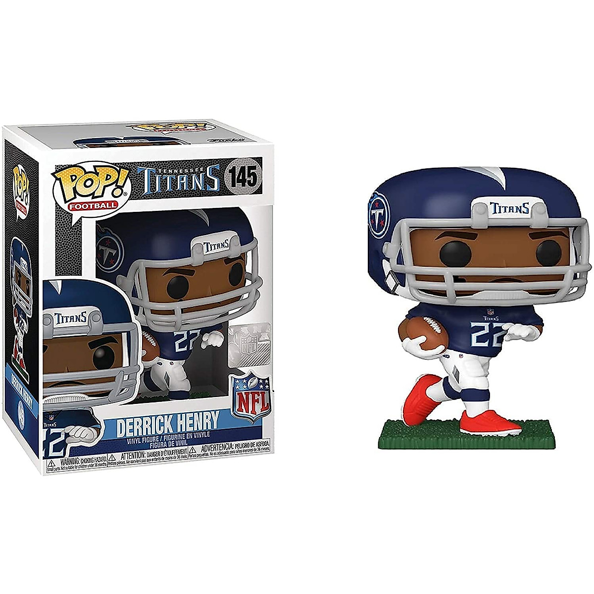 Funko Pop Sports: Titans Derrick Henry #145 Vinyl Figure (with Eco Tek Protector Case)