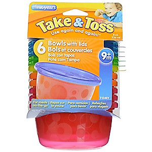 First Years Take&Toss Bowl with Lid, 6 Count