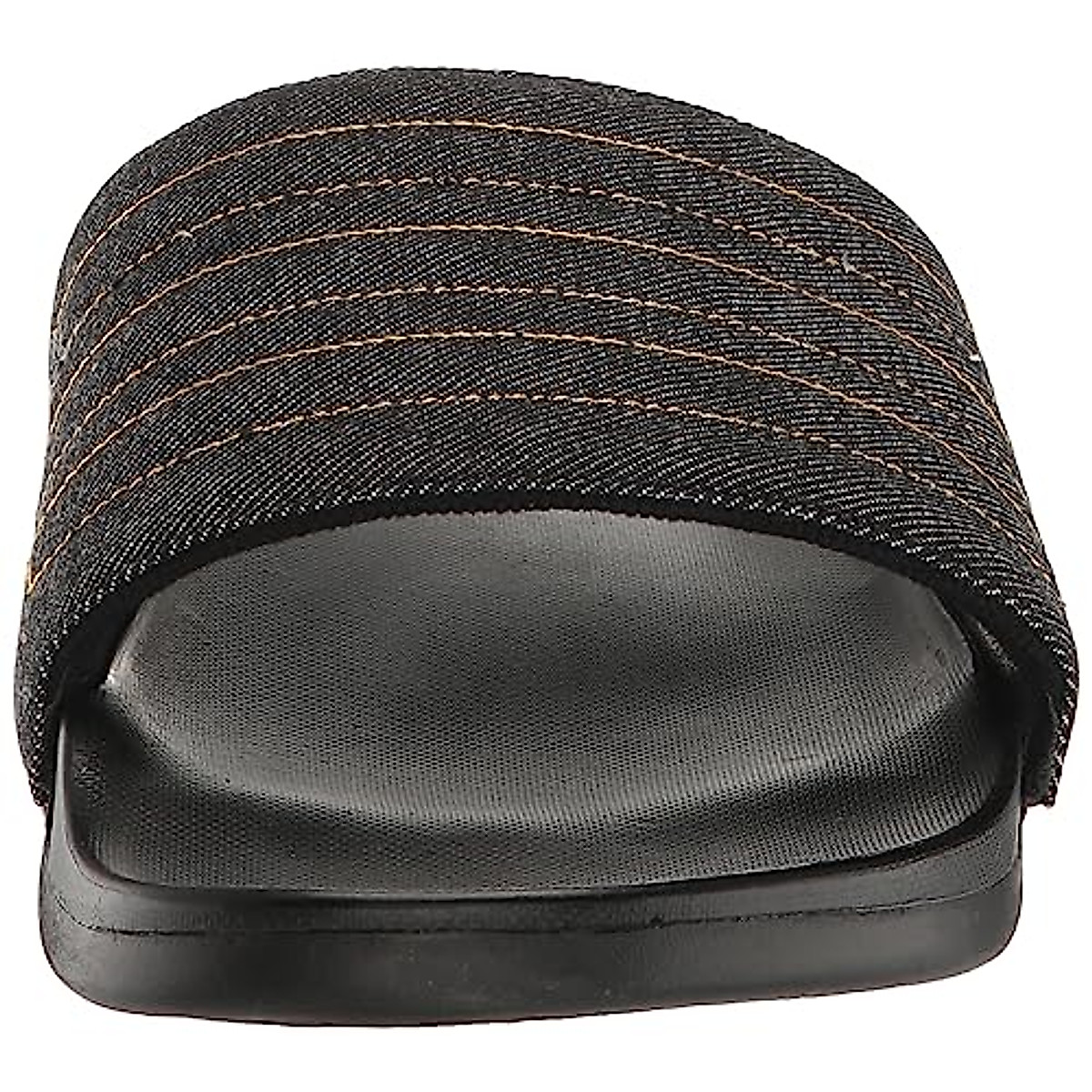 adidas Unisex Adilette Comfort Slide Sandal, Core Black/Preloved Yellow/Core Black, 5 US Men