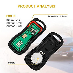 Pilida Keyless Entry Remote Control: Car Key Fob Compatible with Infiniti Nissan Altima Armada Maxima Quest Sentra 350Z| EX35 FX35 FX45 I35 G35 QX56 Replacement for KBRASTU15 (2 Pack)