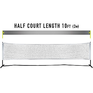 Franklin Sports Half Court Size Pickleball Net by Franklin Pickleball - Includes 10ft Net, (2) Paddles, and (2) X-40 USA Pickleball Approved Pickleballs,Black