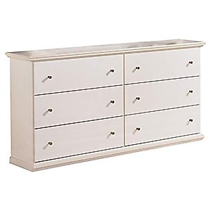 Signature Design by Ashley Bostwick Shoals Children's Traditional 6 Drawer Dresser, White