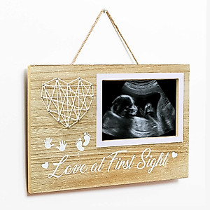 YIXIN New Mom Gift Baby Ultrasound Souvenir Photo Frame Pregnancy Gift Pregnancy Announcement Creative Baby Nursery Decoration Valentine's Day Mother's Day Father's Day Gift (4" x 6" Ultrasound Photo)