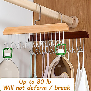 Anti Slip Multi Hook Coat Racks 4 Pack 360 Degree Space Saving Hangers with 8 Hooks, Multifunctional Non-Slip Storage Hangers, Hanger with Multiple Hooks for Ties, Scarves, Socks