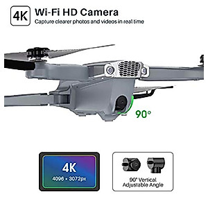 SYMA X500 4K Drone with UHD Camera for Adults, Easy GPS Quadcopter for Beginner with 56mins Flight Time, Brush Motor, 5GHz FPV Transmission, Auto Return Home, Follow Me, Light Positioning, 2 Batteries