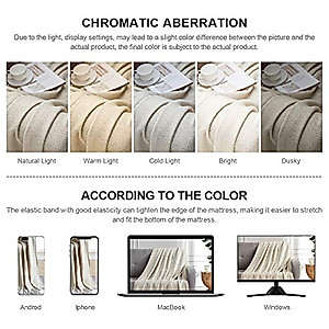 BOURINA Decorative Diamond Lattice Faux Cashmere Fringe Throw Blanket Lightweight Soft Cozy for Bed or Sofa Farmhouse Outdoor Throw Blankets, 50" x 60", Beige
