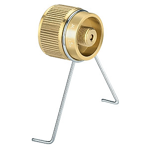 MaotaLife Camping Stove Adapter – 1Lb Propane Small Tank Input and EN417 Lindal Valve Output Propane Canister Converter – Premium Quality Long-lasting Construction (Copper)