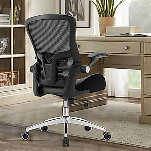 HOMIFYCO Big and Tall Office Chair, 400lbs Ergonomic Desk Chair with Wide 3D Modeling Foam Seat Cushion Mesh Computer Chair with Lumbar Support, Heavy Duty Executive Task Chair for Home Office, Black