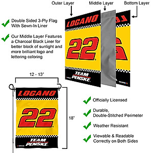 Joey Logano Double Sided Garden Banner Flag