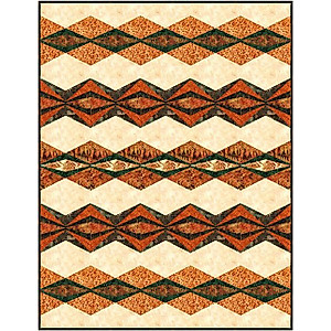 Hoffman Bali Batik Autumn Trail Fern, Fabric by The Yard (Fox)