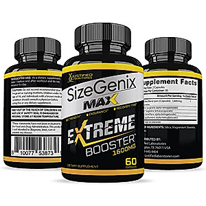 Sizegenix Max 1600MG All Natural Advanced Men's Health Formula 60 Capsules
