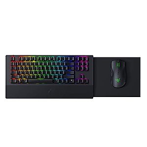 Razer Turret Wireless Mechanical Gaming Keyboard & Mouse Combo for PC, Xbox One, Xbox Series X & S: Chroma RGB/Dynamic Lighting - Retractable Magnetic Mouse Mat - 40hr Battery, Classic Black