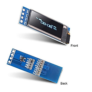 DORHEA 10PCS 0.91'' 12832 IIC I2C OLED Display Module 0.91inch I2C 128x32 SSD1306 LCD Display Module Blue I2C OLED Screen Driver DC 3.3V/5V with 4 Pin Headers