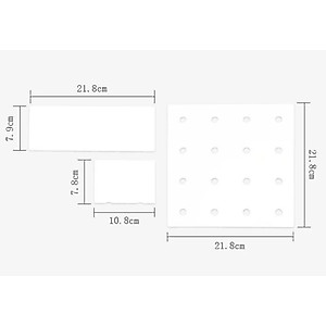 Wall Floating Shelves White 2 Pack Self Adhesive Wall Shelves Bathroom Makeup Wall Organizer Wall décor Wall Mounted Plastic Storage Bins Shelf (White)