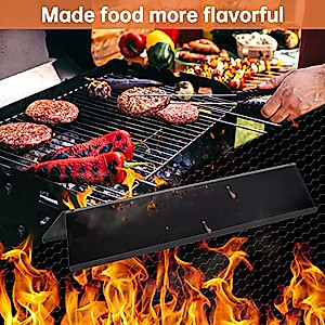 Dictirdy 15.3 Inch 7635 Flavorizer Bars for Weber Spirit 200 Series Gas Grills Heat Plates for Weber Spirit E210/S210 E220/S220 with Front Controls Panel Porcelain-Enameled