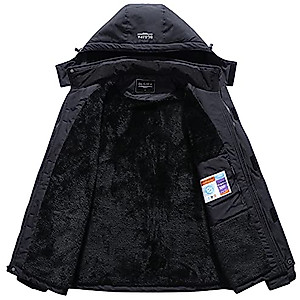 DLGJPA Men's Mountain Waterproof Ski Jacket Hooded Windbreakers Windproof Raincoat Winter Warm Snow Coat