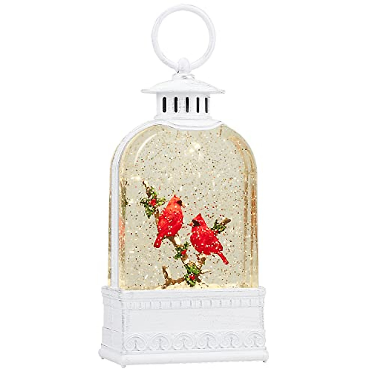 Christmas Cardinal Snow Globes,Musical Lighted with 6H Timer Swirling Glitter, Christmas Decoration Snow Globe Lantern, Red Bird Cardinal Gifts Christmas Decoration Indoor for Home