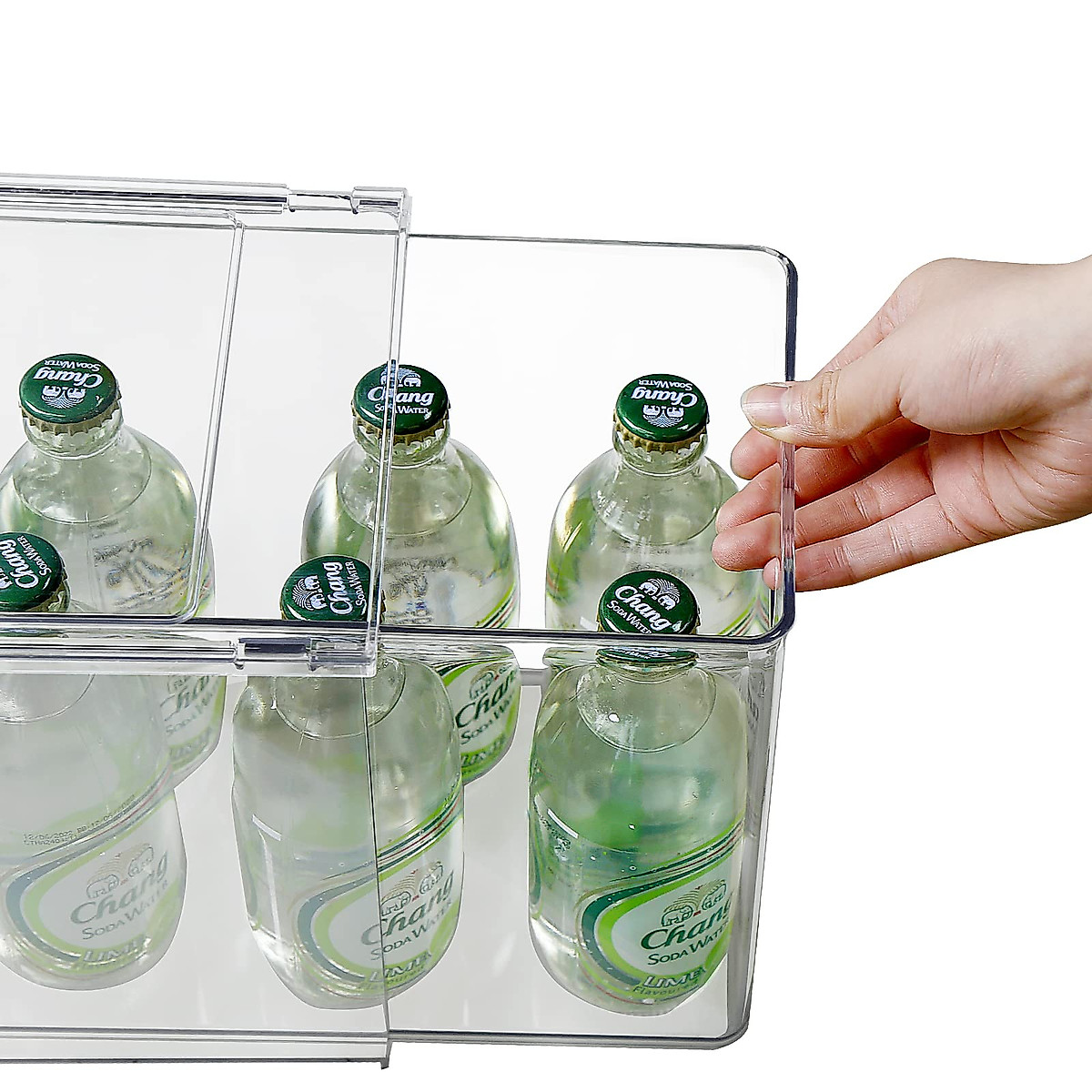 loobuu Plastic Storage Drawer, Clear Stackable Storage Bin, Multi-Use Large Organization Solution for Kitchen, Pantry, Bathroom, Home, Snack, Makeup, Under Sink Organizer Vanity Cabinet