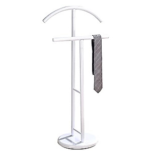 Kings Brand Furniture - Meadut Metal Suit Wardrobe Valet Stand, White