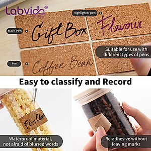 Labvida Glass Food Storage Jars 62.6oz-2pcs Food Containers with Airtight Pine Wooden Lids for Pasta, Cookies, Nuts, Coffee Beans, Cereal, Glass Canisters for Kitchen, Pantry,LVAG005