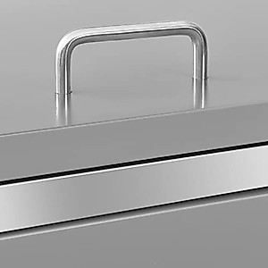 loibinfen Metal Quadruple Outdoor Wheelie Storage Bin Shed with Handy Door and Locking System for Barkyard Outdoor Patio Garden 27.2"x30.5"x45.3" Gray