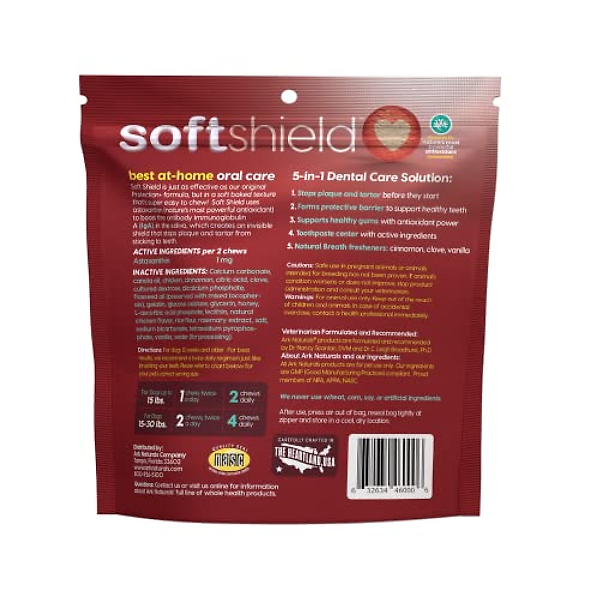 Ark Naturals Soft Shield Protection+ Brushless Toothpaste, Dog Dental Chews for Small Breeds, Stops Plaque and Tartar, Freshens Breath, 12oz, 1 Pack