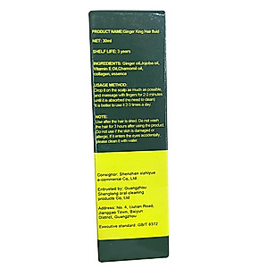 Ginger Hair Growth Germinal Oil, Regrow 7 Days Ginger Germinal Serum for Nourishing Hair Roots, 30ML (3pcs)