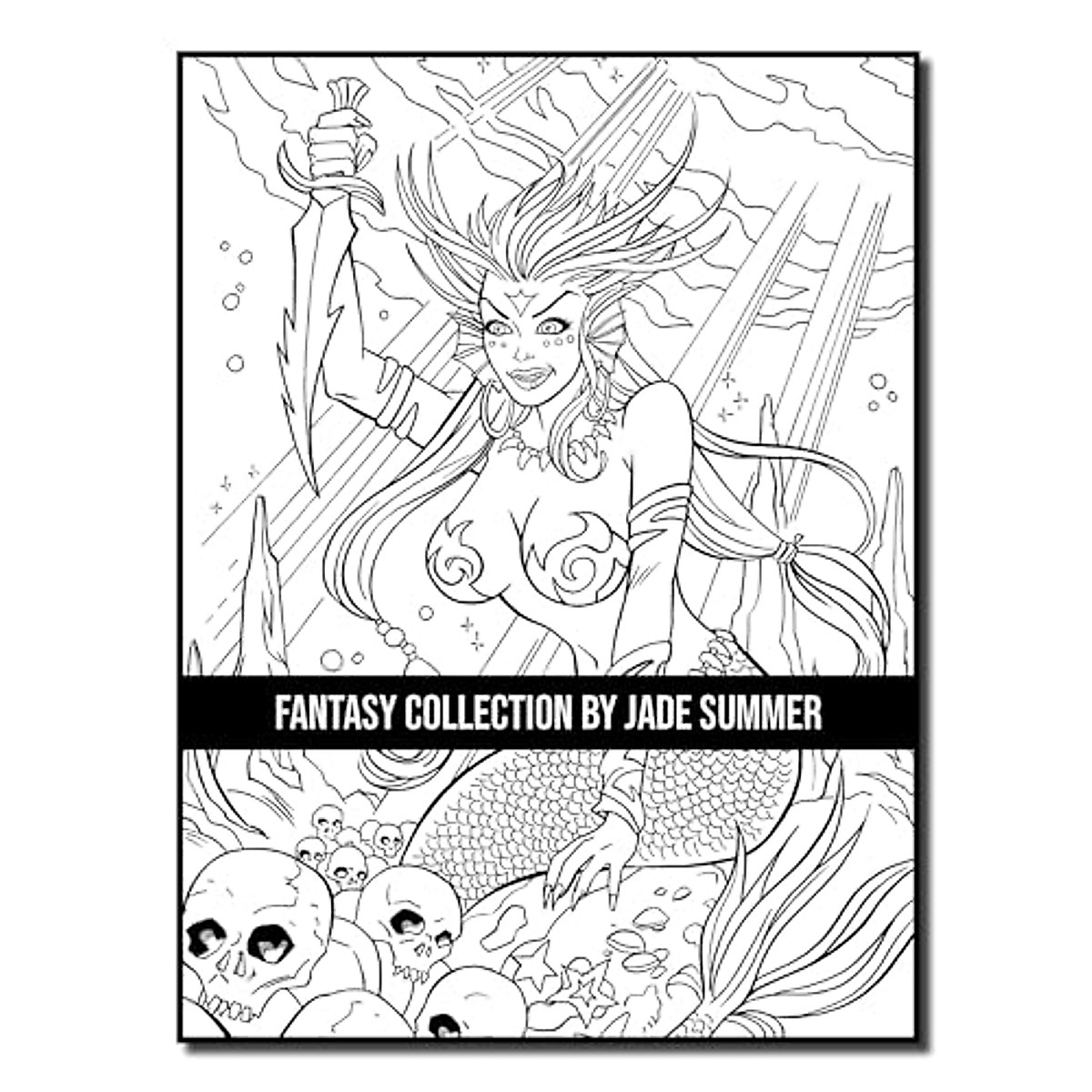 Fantasy Collection: An Adult Coloring Book with 100+ Incredible Coloring Pages of Mermaids, Fairies, Vampires, Dragons, and More!