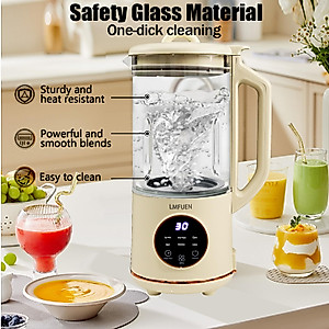 Automatic Nut Milk Maker,40oz Soy Milk Maker for Homemade Almond,Oat,Soy Milk,Plant-Based Milk,Soup Maker Machine,Milk Maker Machine with Delay Start/Keep Warm/Self Clean/Boil Water (White)