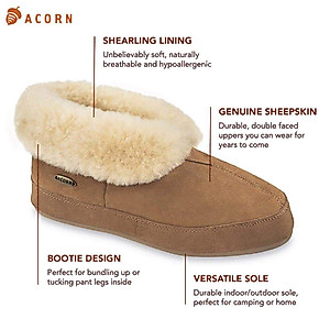 Acorn Men's Sheepskin Bootie Slipper