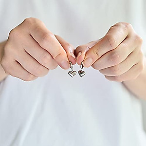 Dainty Puffy Heart Huggie Hoop Earrings • Gold Silver Rose Hoops • 3D Heart • Love Heart Dangle Earrings • Gift for Her • Minimalist 274