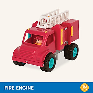 Battat – Toy Fire Truck & Figures – Classic Toddler Trucks – Red Fire Engine Toy – Soft Rubber Wheels – 18 Months + – Fire Engine