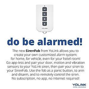YoLink Outdoor Security Siren & Smart Alarm Controller Kit - Loud 110 dB, Wireless, Battery-Powered, 1/4 Mile Range, Android-iOS App, Alexa, Google, IFTTT, Home Assistant, Hub Required!
