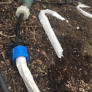 Blumat EasySoak 50’ Automatic Watering Slow Soaker Hose System for Gardens, Greenhouses, and Farms – Flow Restrictor, Adapters, and Fittings Included