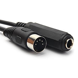 MOBOREST 6.35mm(1/4) TRS to 5-Pin DIN MIDI Cable Adapter Connect an Speaker