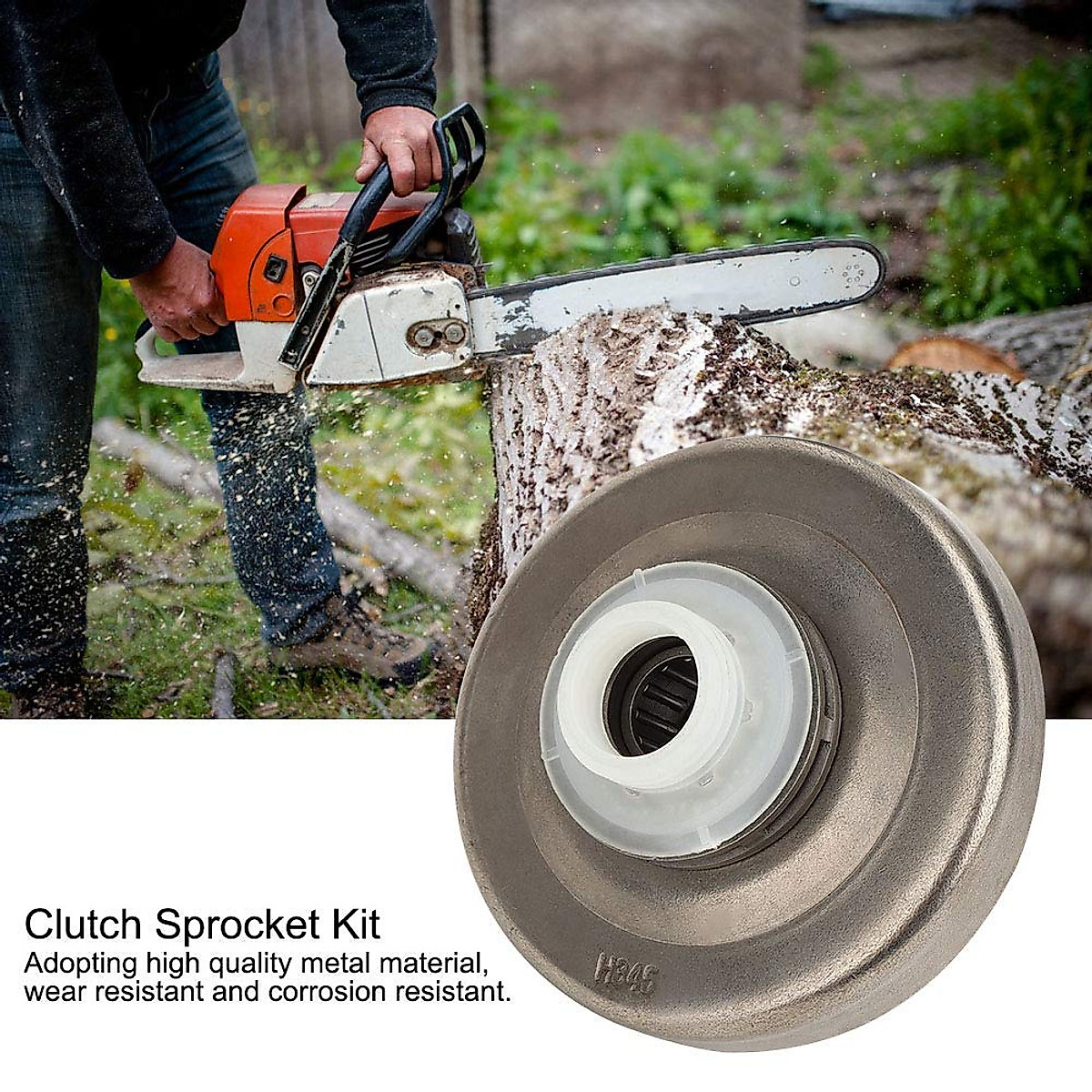 Fdit 3/8in 7 Teeth Chainsaw Clutch Drum Sprocket Clutch Drum for Husqvarna 355 357 357XP 359 EPA Chainsaw