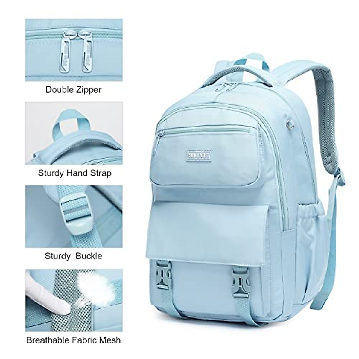 SUN EIGHT Backpack for Kids,Backpacks for School Light Backpack Suitable for Over 6 years old(Blue)