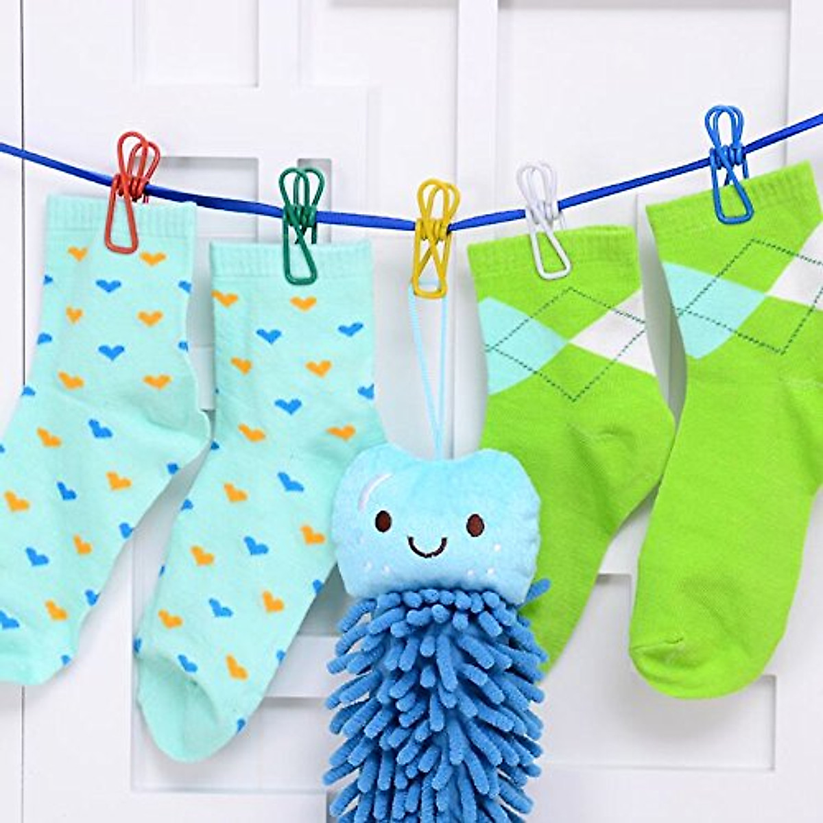 Yueton Pack of 30 Multi-Purpose Clothesline Utility Clips, Steel Wire Clips by Blovess