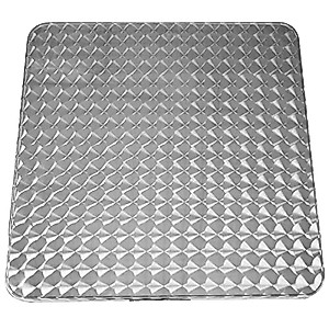 BTEXPERT Indoor Outdoor 23.75" Square Restaurant Table for Patio Stainless Steel Silver Aluminum Furniture with Base