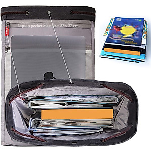 Black Canvas Backpack Vintage Backpack Daypack for Men Women Laptop School Travel Rucksack