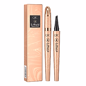 ObiPosay Waterproof Dark Brown Eyebrow Microblading Pen - Four Point Brow Pen for Natural-Looking Eyebrows, Long-Lasting and Smudge-Proof.(Dark Brown/02)