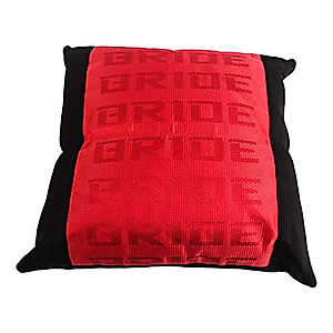 2PCS JDM BRIDE Gradation RED Comfortable Cotton Throw Pillow Car Cushion For Rest