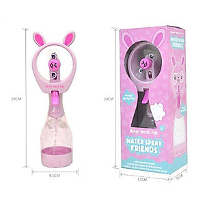 Handheld Misting Fan Mini Personal Portable Water Spray Fan Battery Operated Fan Personal Misting Bottle Portable Handheld Fan Batteries Included Held Cooling Mister Blower, Pink