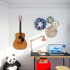 1 Set Guitar Hanger Hook Clear Acrylic Guitar Wall Mount Bracket Holder Stand with Screw for Electric Acoustic Guitar Ukulele Accessory